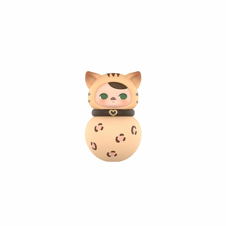 Коллекционная фигурка унисекс POP MART PUCKY Meowth Roly Poly Toys, Confirmed-Leopard Cat (Open)