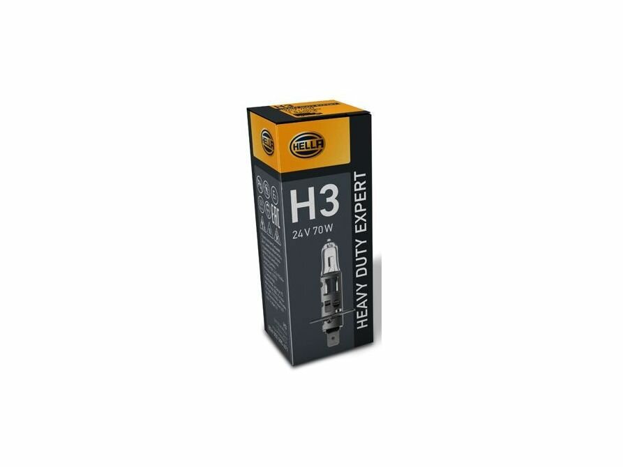 HELLA 8GH002090471 лампа для автом. фар! (H3) 24V 70W PK22s STD\Omn DAF 95XF, MAN F90. M90 MB, Iveco, Volvo