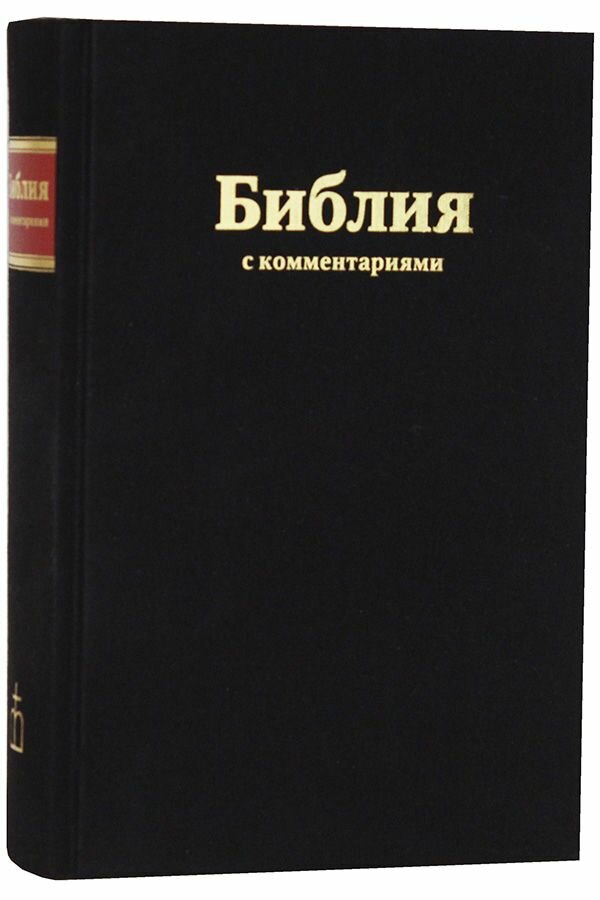 Библия. Книги Священного Писания Ветхого и Нового Завета в Синодальном переводе с комментариями и приложениями (073DCTI, чёрная). Российское Библейское Общество (РБО)