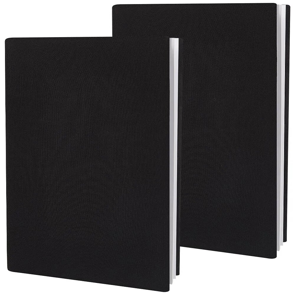 2 шт. эластичных тканевых обложек для книг, эластичные прямоугольные обложки для блокнотов, черные, 230 x 355 x 1 мм
