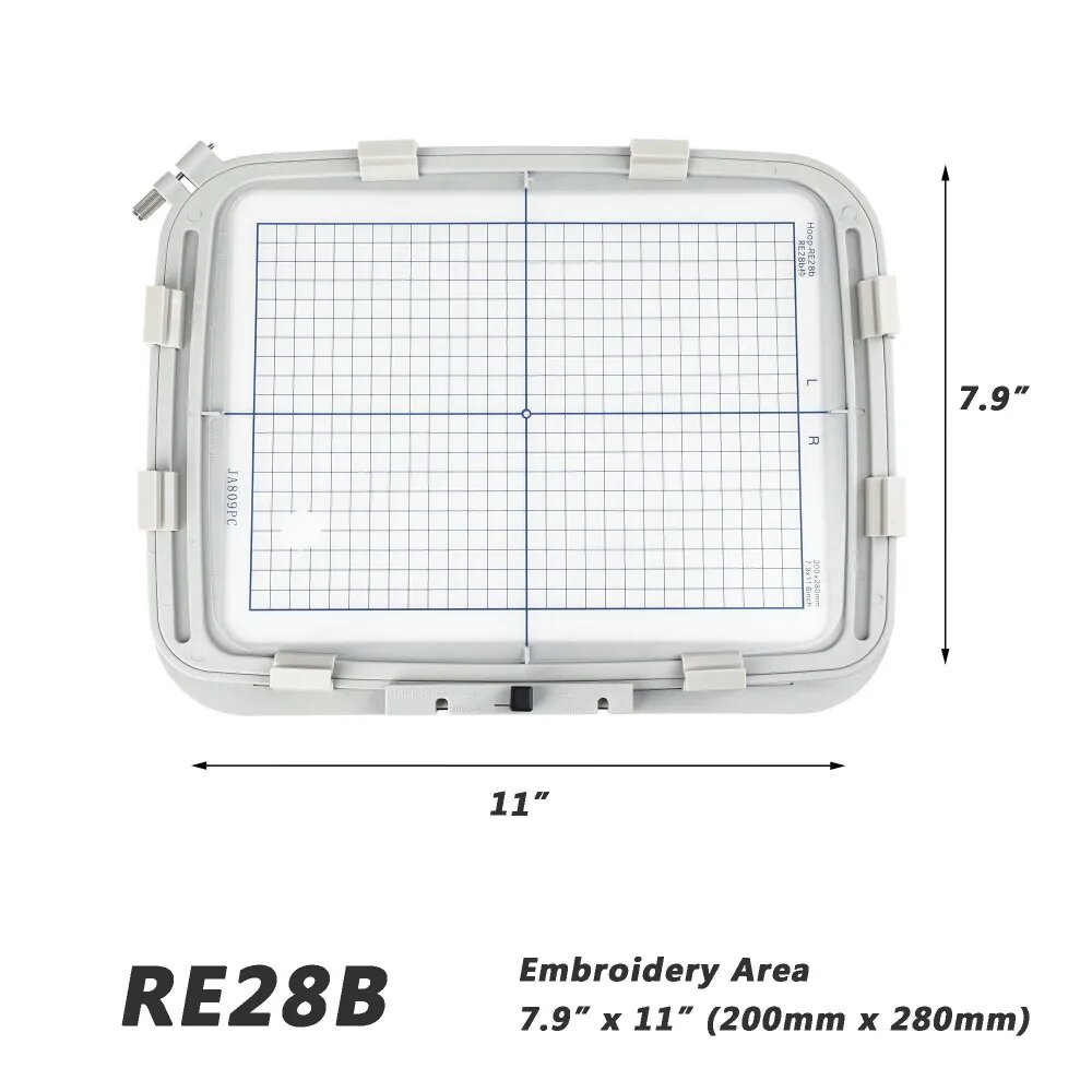 Большие прямоугольные пяльцы 7,9x11 дюймов/200x280 мм, артикул 864809009/864-411-000 для вышивальной машины Janome MC500E MC550E Elna eXpressive 830