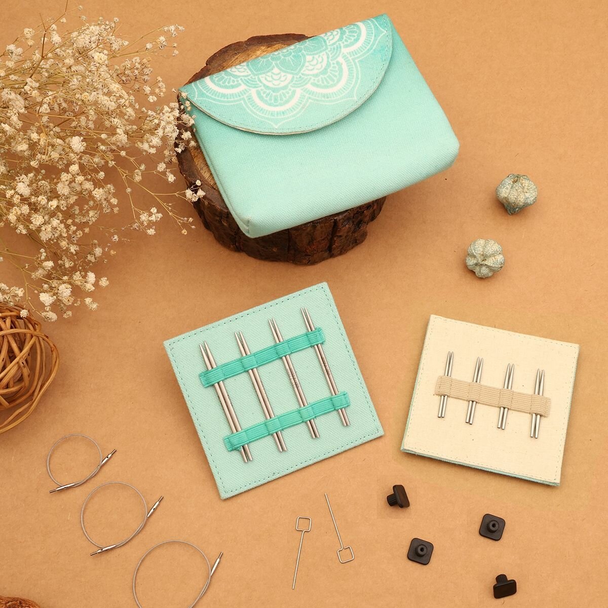 KnitPro Набор спиц съемных Mindful "Petite Mini" 5 и 7,5 см. 8 пар