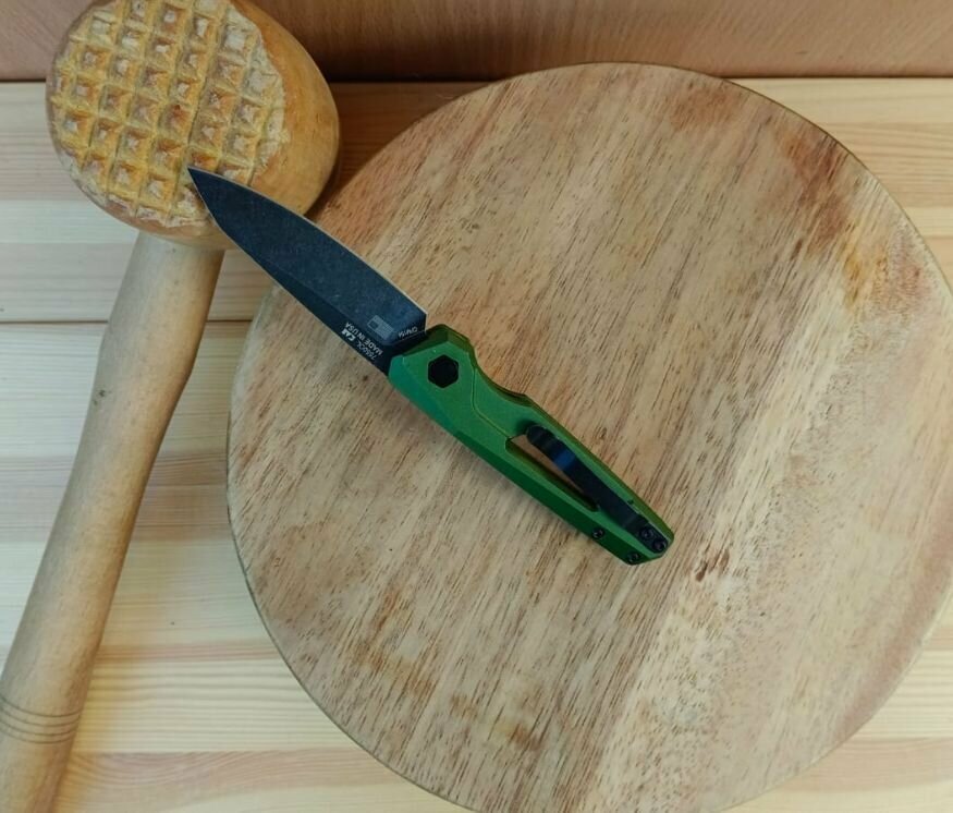 Складной туристический нож "Launch 11", авиационный алюминий, темно-зеленый