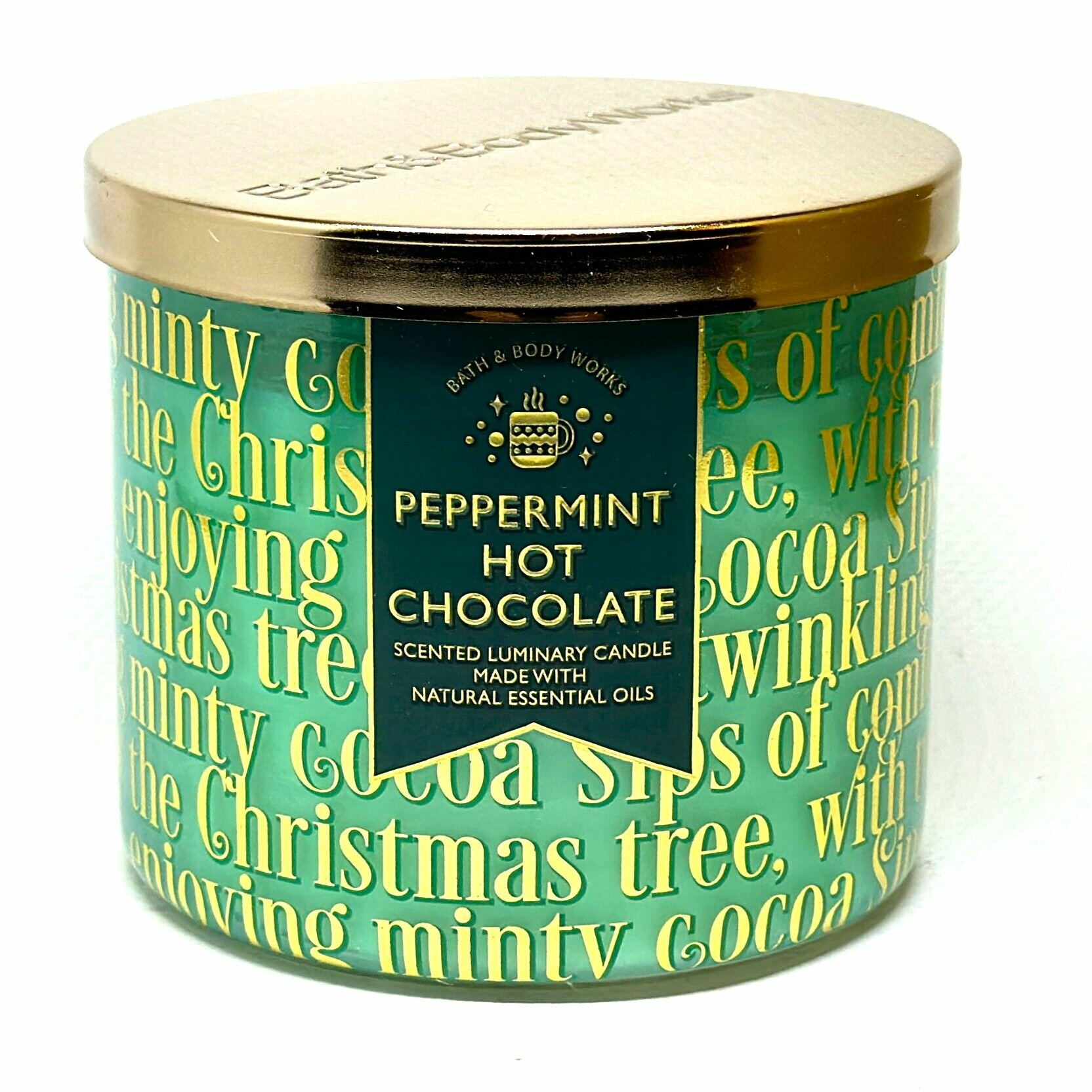 Bath and Body Works свеча ароматическая с 3 мя фитилями Pepermint Hot Chocolate
