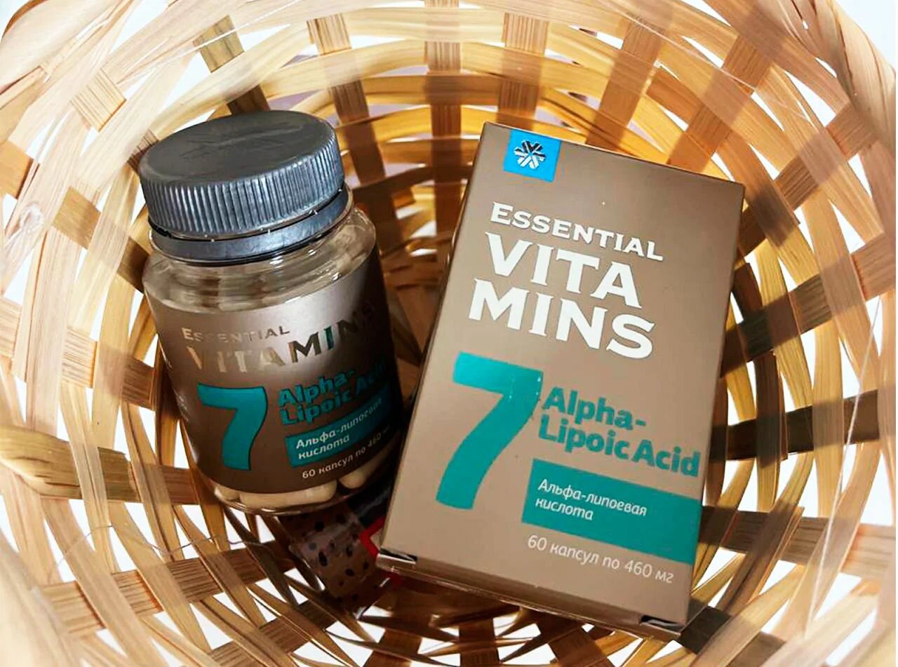 Альфа-липоевая кислота Essential Vitamins, 60 капсул