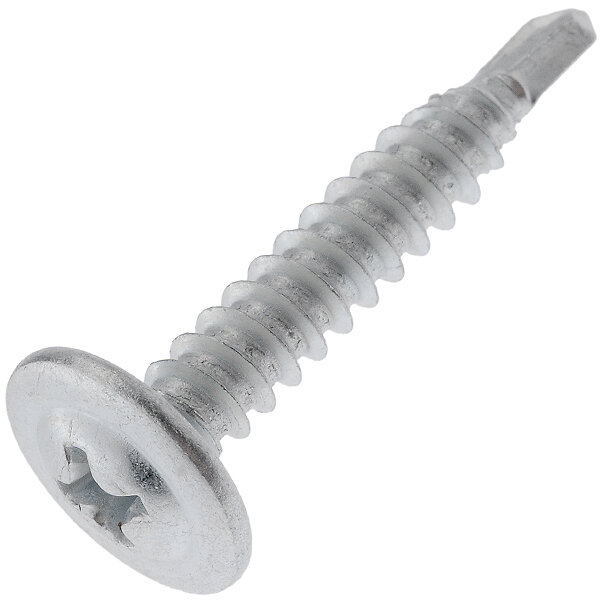 Саморез с пресс-шайбой 4,2х25мм сверло оцинкованный (РМЗ) (1000 шт. в комплекте)