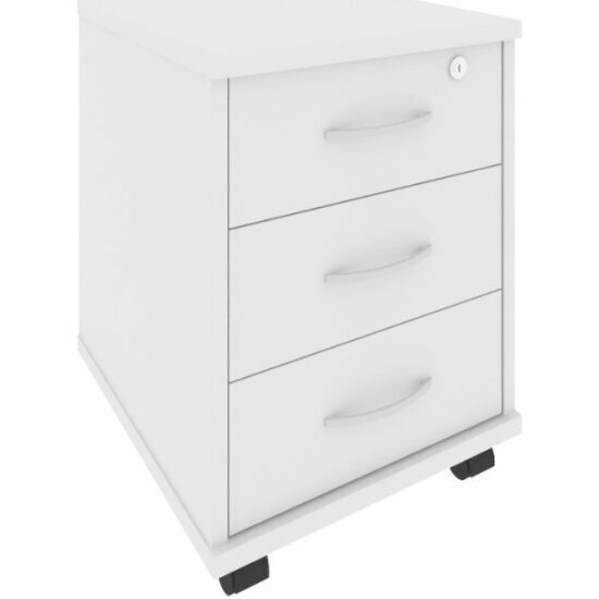 Тумба Riva подкатная 3 ящ. с фолдингом А. ТМ-3F Белый 420*450*556