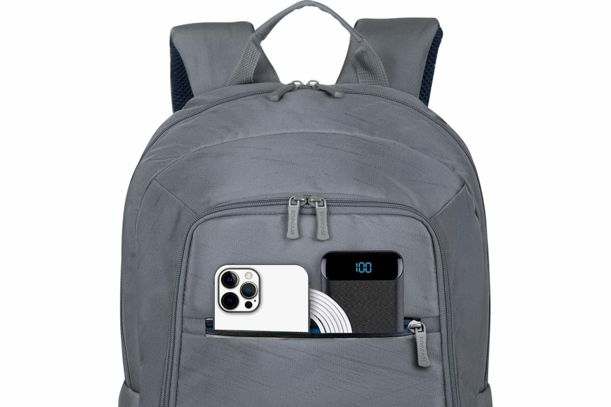 RIVACASE 7561grey ECO рюкзак для ноутбука 15.6-16 дюймов с защитой и отделением