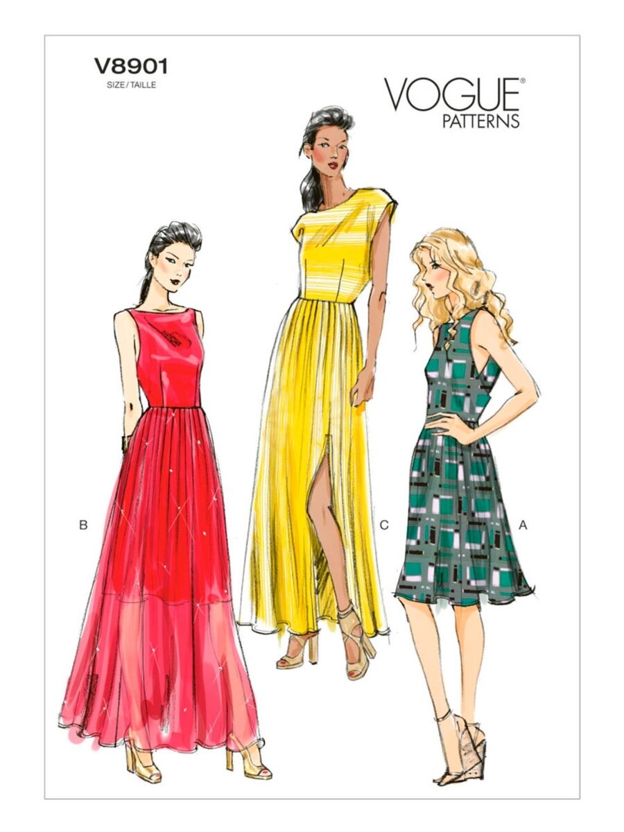 Выкройка VOGUE №8901 Платье