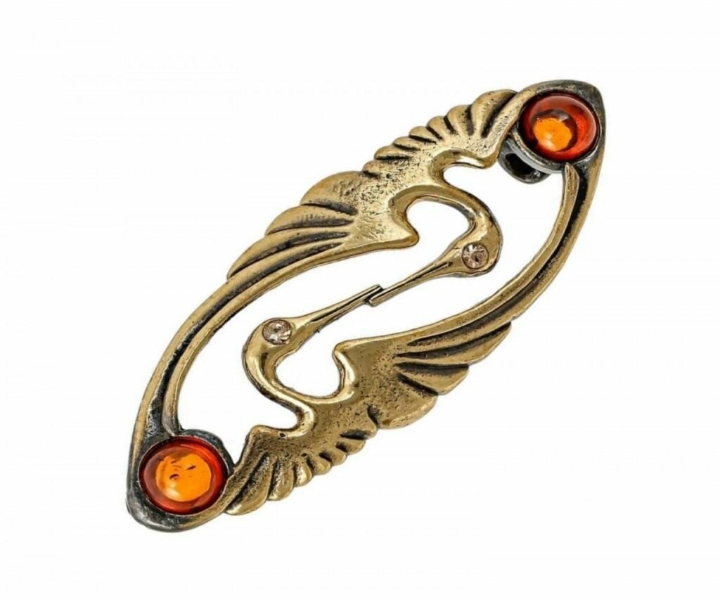 Брошь, янтарь