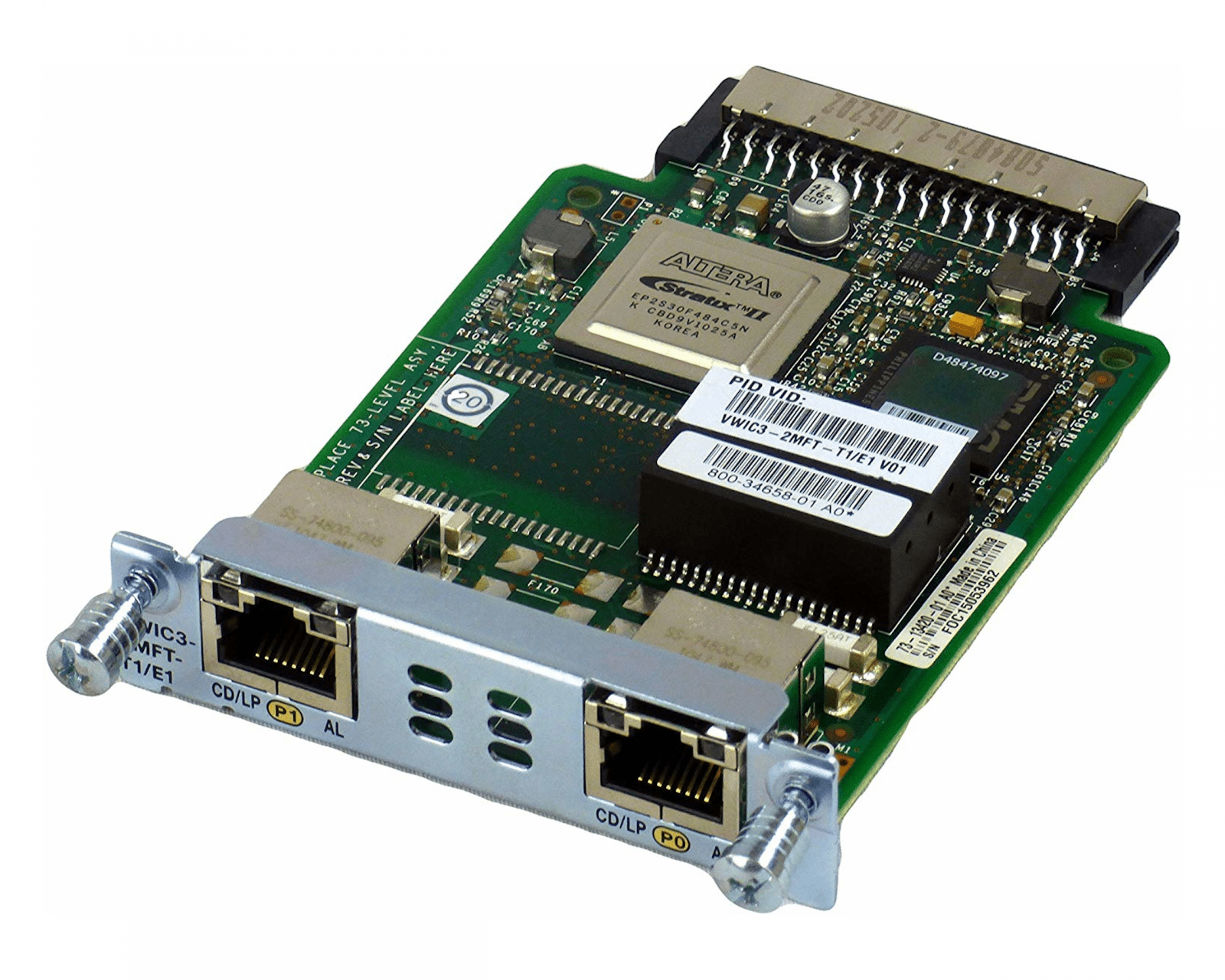 Модуль Cisco VWIC3-2MFT-T1/E1 2 x T1/E1 G.704 RJ-45