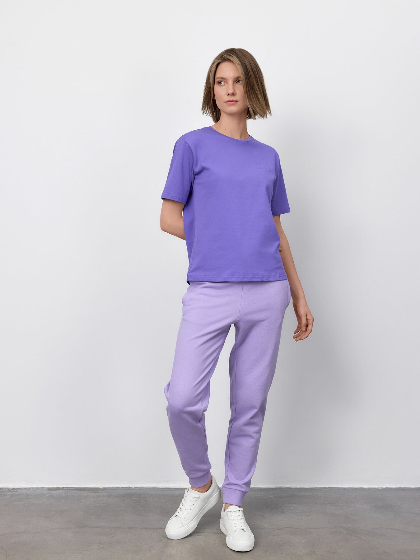 Футболка JUST CLOTHES, 1 шт., размер S, фиолетовый — фото 1