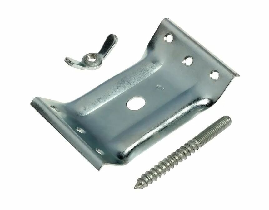 Стяжка мебельная 70мм, 1 комплекта, для ног стола или табуретки, бобышка + центральный саморез с барашковой гайкой