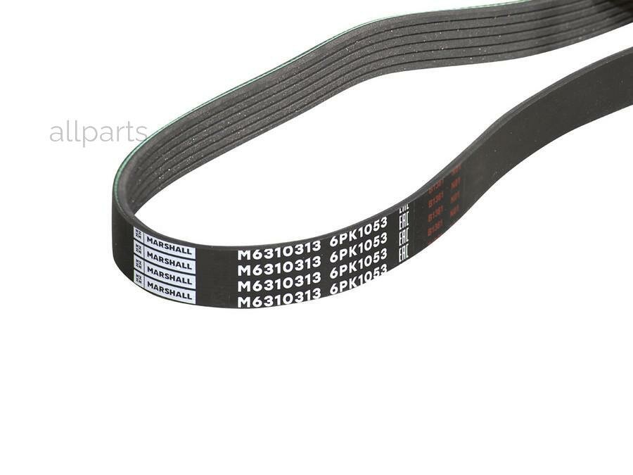 MARSHALL M6310313 Ремень поликлиновый Audi: A3, Citroen: C3 I, II, Iveco: Daily III, Opel: Astra H, Peugeot: 207, Skoda: Octavia II, VW: Golf V, VI, Passat MARSHALL M6310313