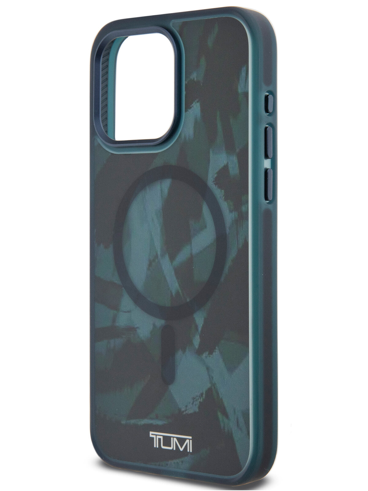 TUMI для iPhone 15 Pro чехол PC/TPU Frosted Mesh CAMO Hard Green (MagSafe)