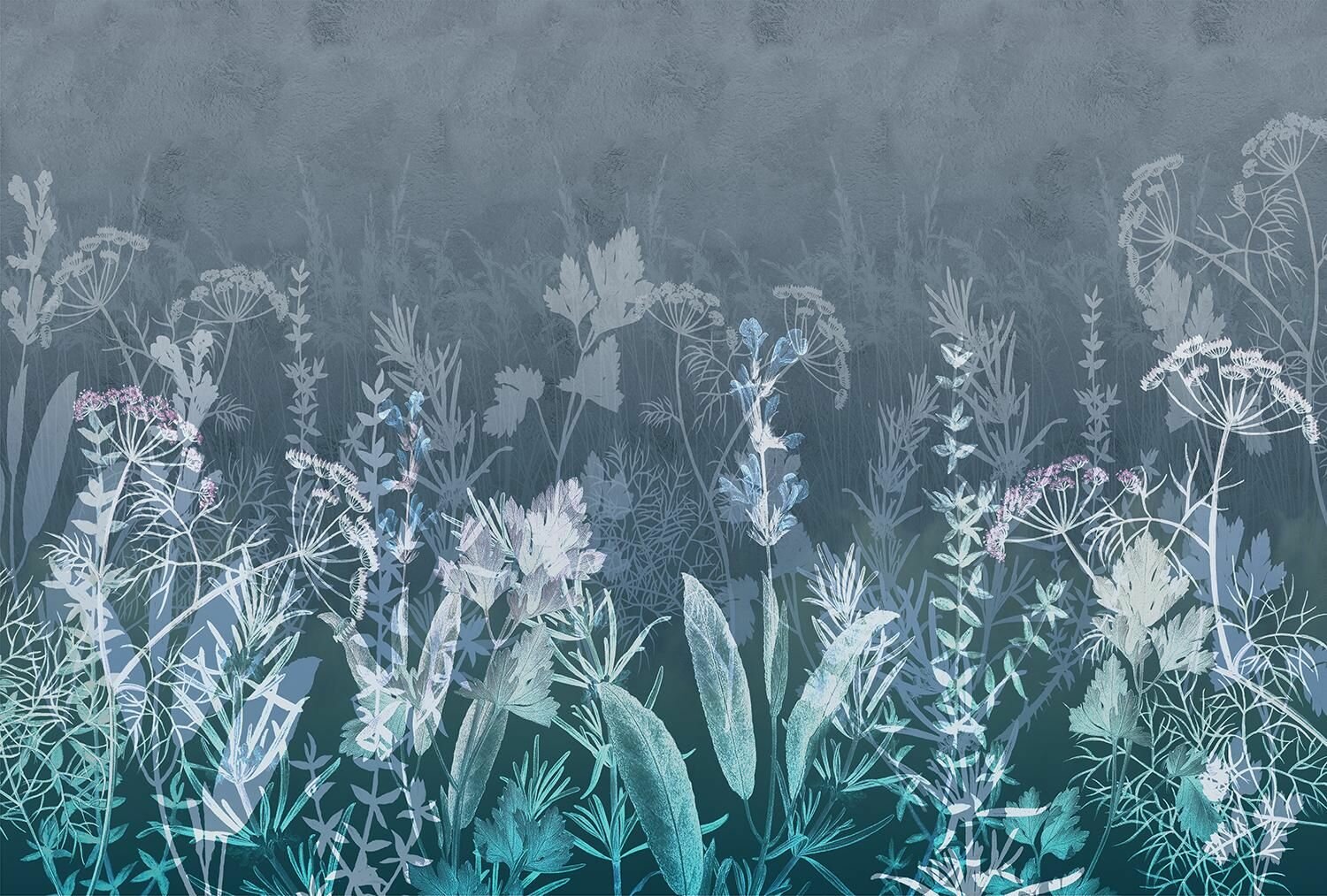 Фотообои/F коллекцияF-158 Полевые цветы на бетоне 400х270-1Divino