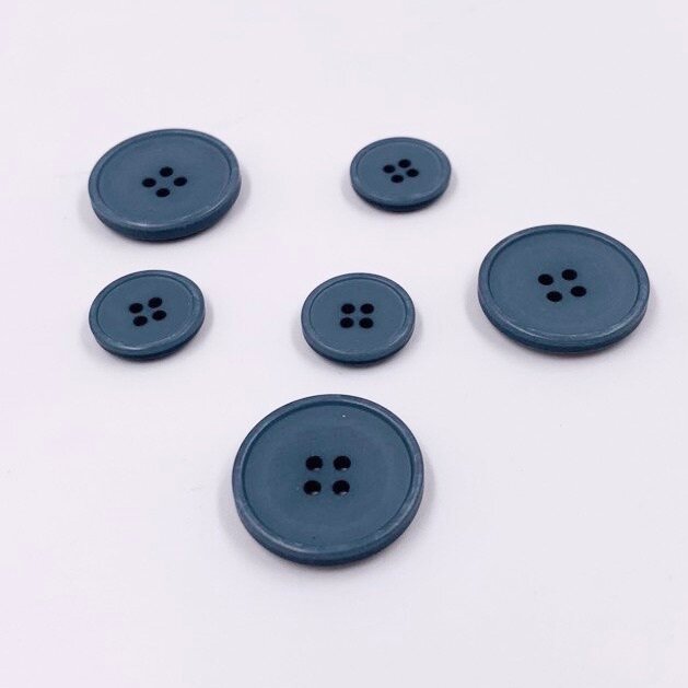 Пуговицы серо-синие 2.2 см 5 шт