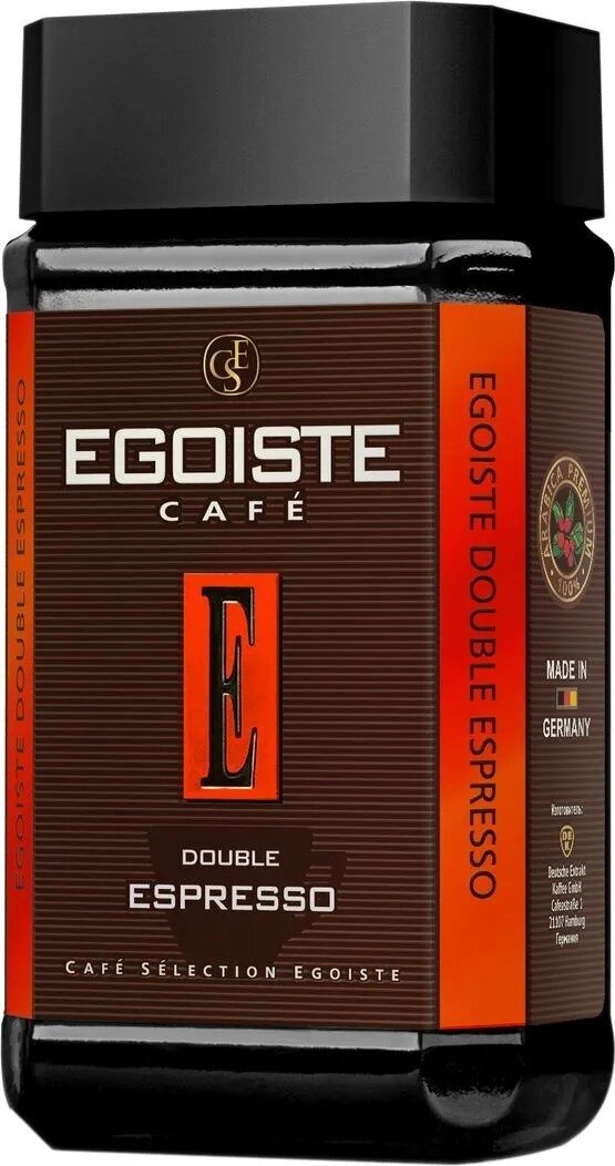 Кофе растворимый Egoiste Double Espresso, 100г. Эспрессо