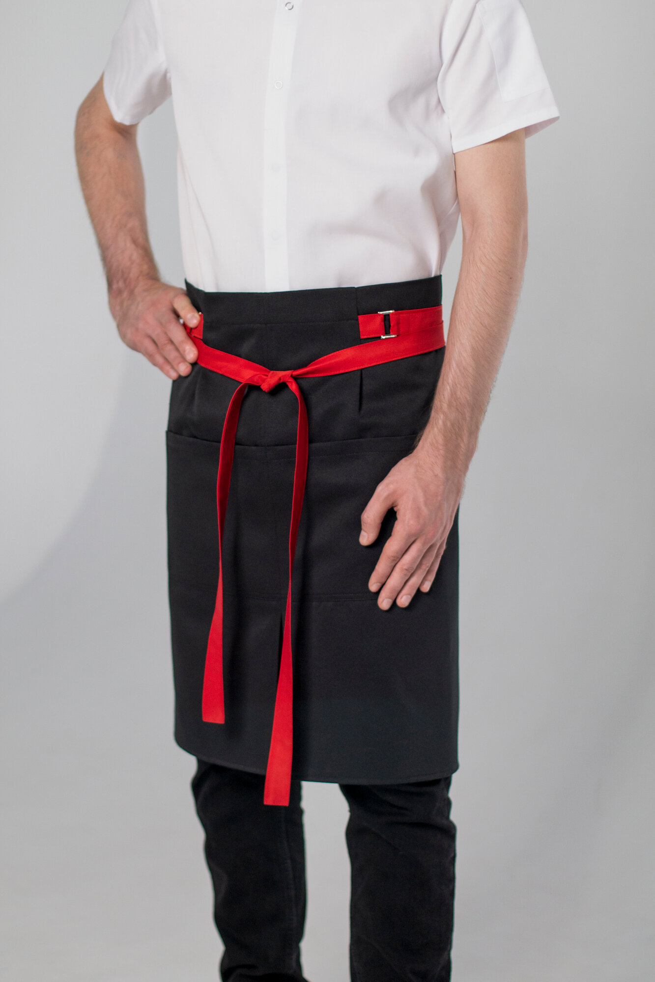 Фартук официанта Рост-Мастер, черный, водоотталкивающий, 240г/м2