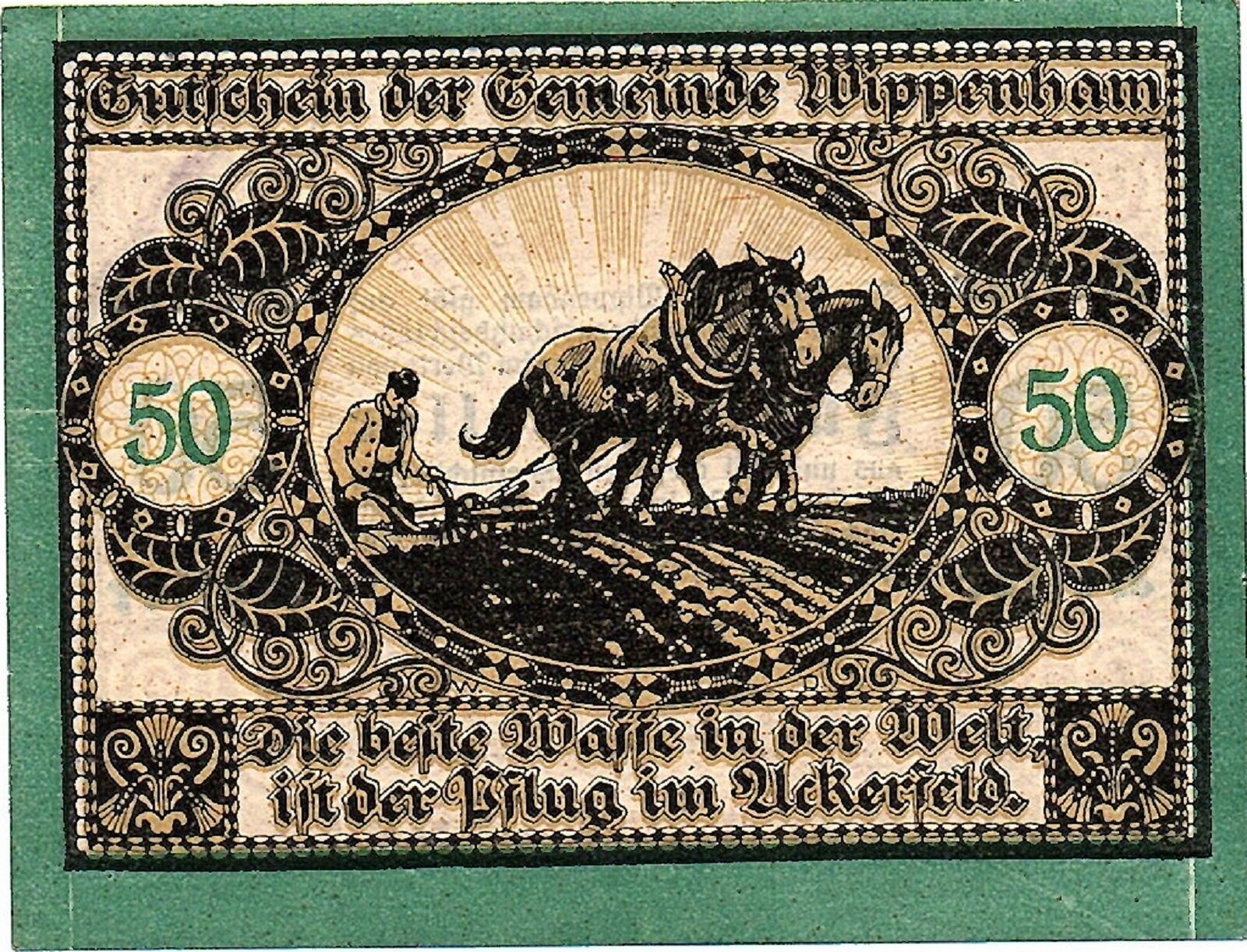 Нотгельд 50 пфеннигов Германия 1920 год (50 геллеров 1920. Австрия)