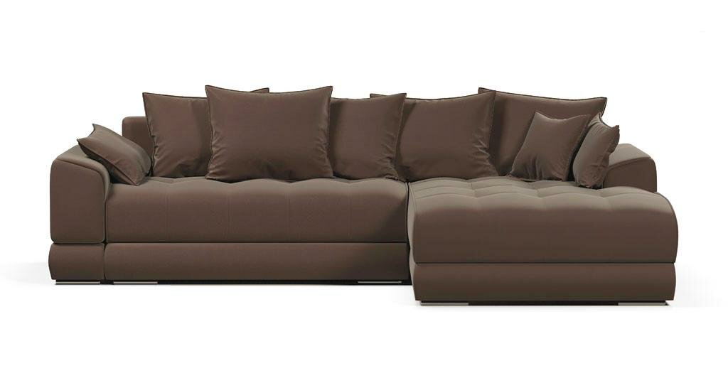 Угловой диван-кровать Nordkisa, Еврокнижка, 285х190х87 см, диван угловой, с ящиком для белья, с декоративными подушками