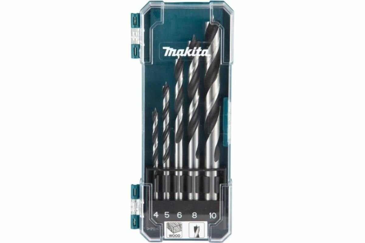 MAKITA D-72861 Набор сверл 5 шт. д/дерева 4,5,6,8,10 мм (D-72861)