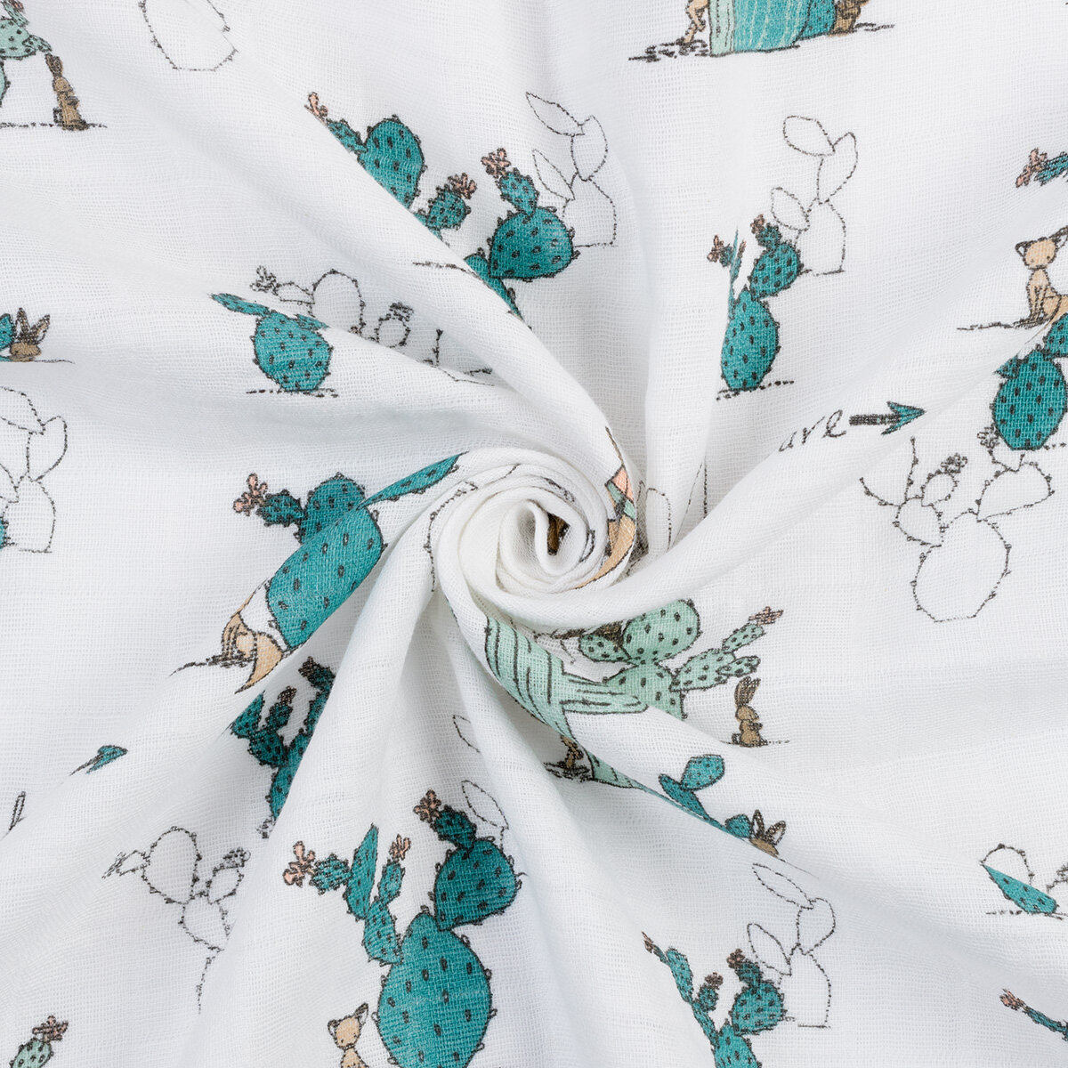 Ткань муслиновая отрез 100x125 см 100% хлопок "PEPPY" SMD EMBRACE, Shannon Fabrics, young & brave beige