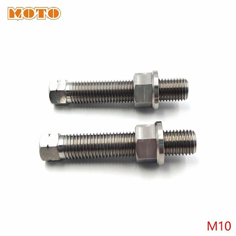 Болт натяжителя цепи M10 для мотоцикла титановый сплав 2 шт.