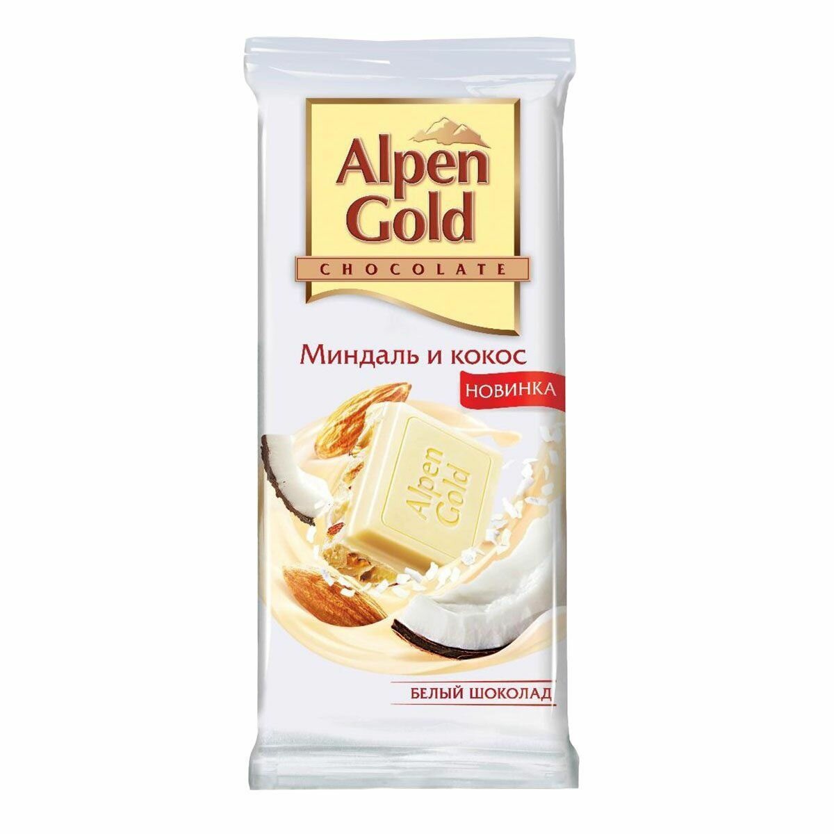 Alpen Gold Шоколад белый Миндаль и Кокос, 85 г