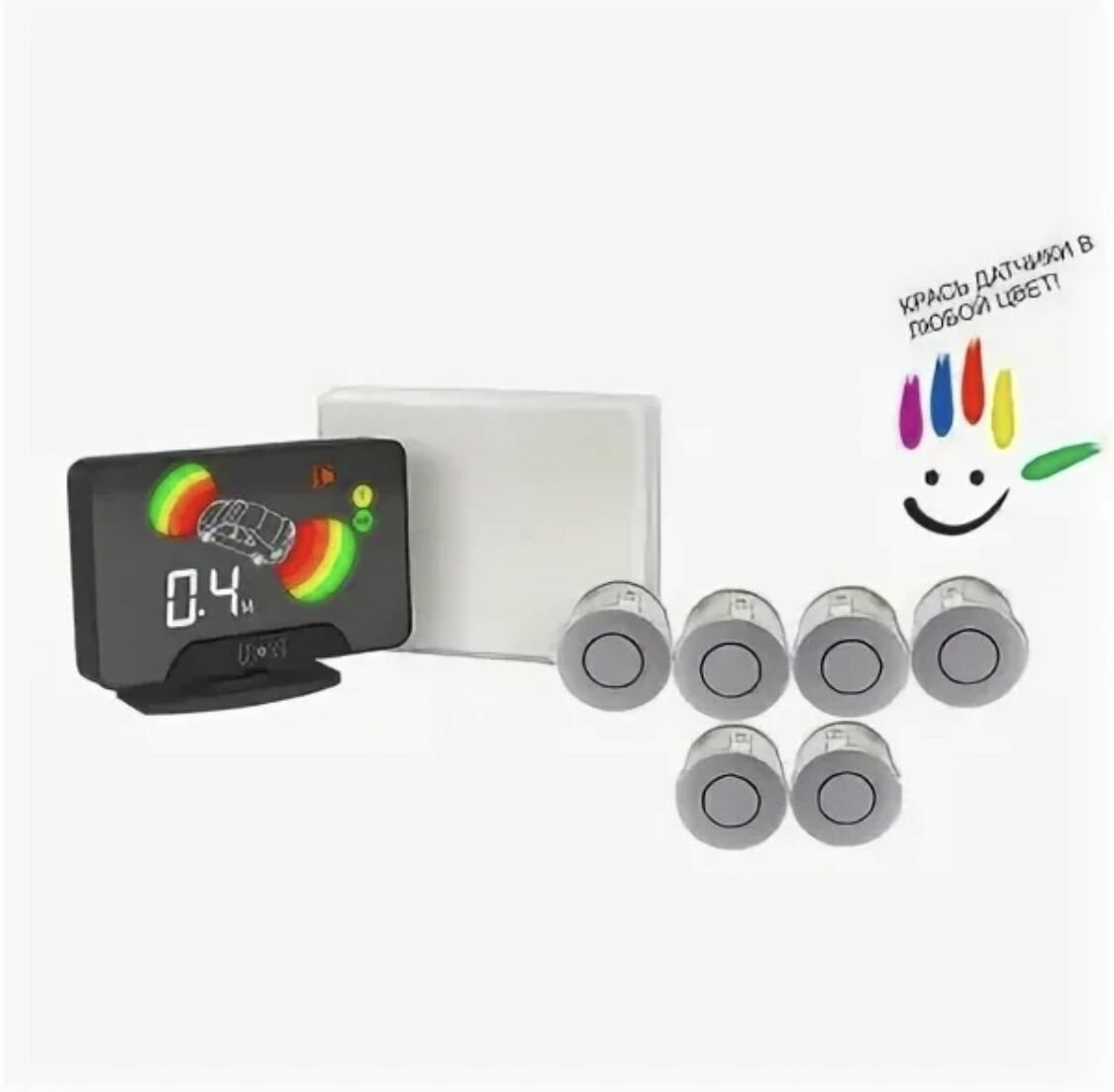 AAALINE LCD-16 Silver Парктроник с классическими датчиками (6шт)