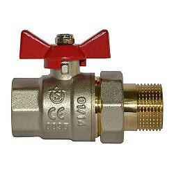 Кран шаровой 1/2 дюйма TST322 со сгоном вн-нар бабочка