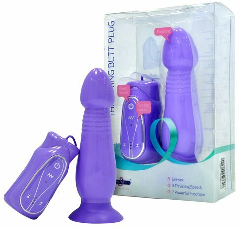 Seven Creations Анальная вибропробка Pleasure Thrust Vibrating Butt Plug, сиреневый