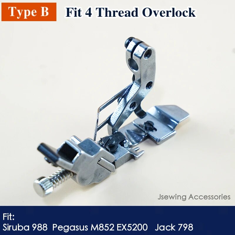 Прижимная лапка с эластичной лентой для оверлока Siruba 747 757 Juki Tape Size 8mm, Type B Foot