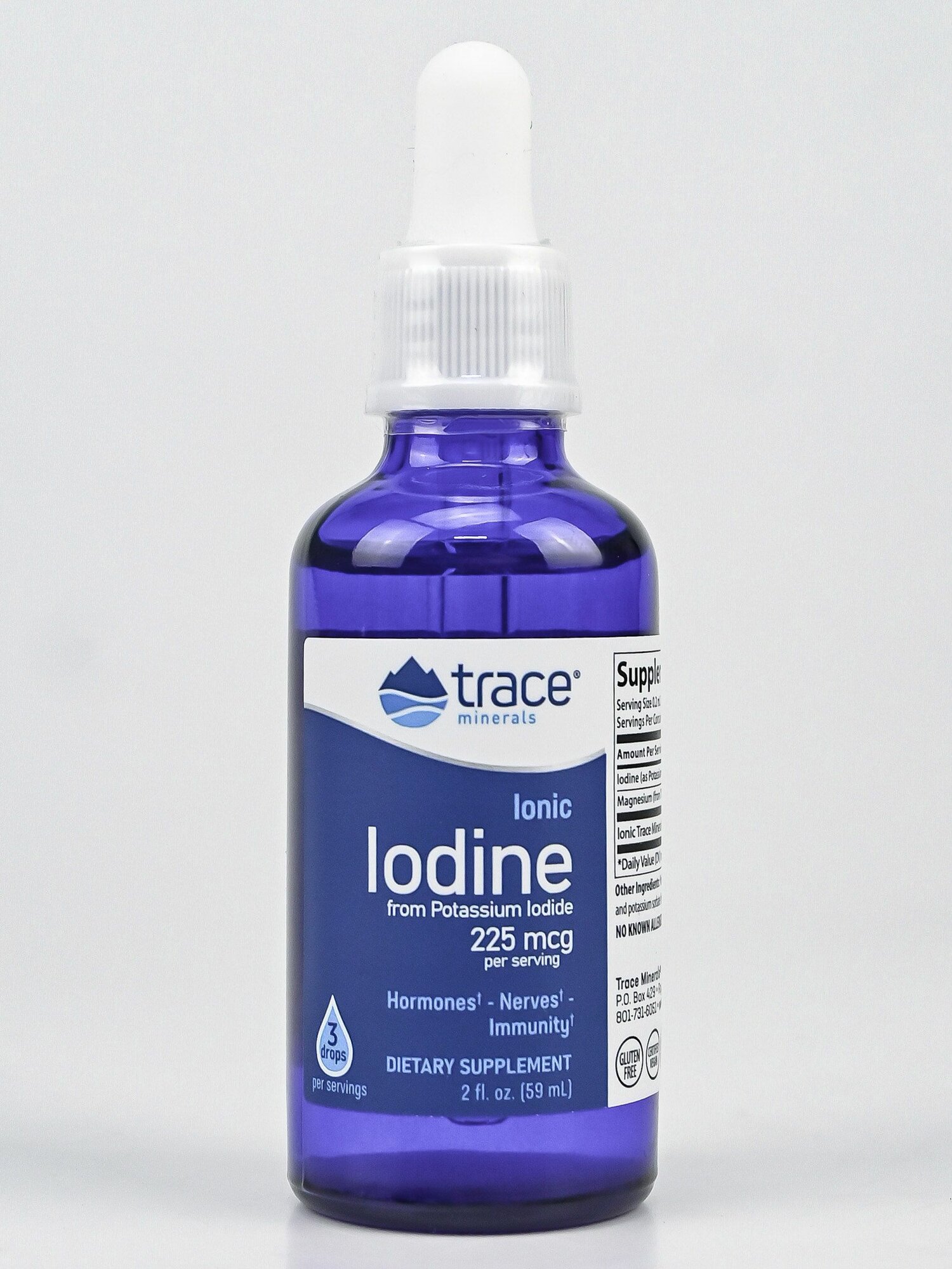 Trace Minerals Ionic Iodine, Биологически активная добавка йода к пище