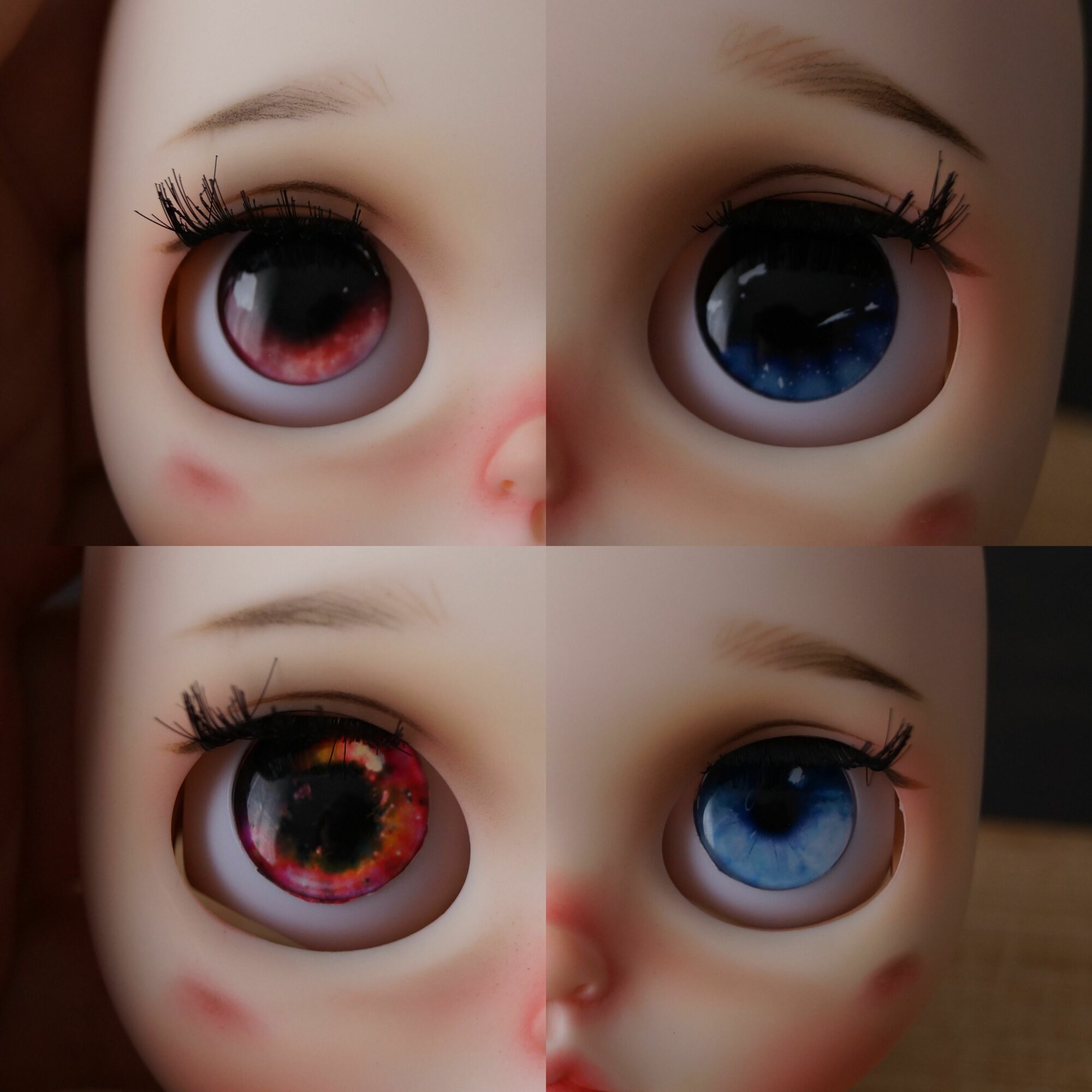 Глаза для кукол 14 мм стеклянные для Блайз