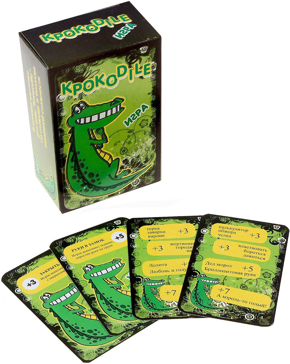 Семейная настольная игра "Крокоdile", отгадывание ассоциаций, угадай слово, игра крокодил, 108 карт