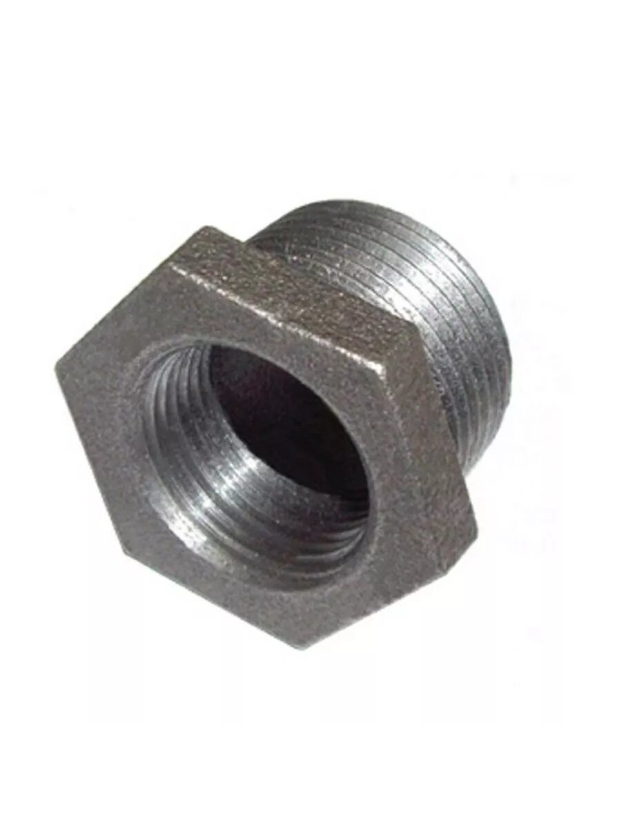 Футорка чугунная Ду20-15 штуцер-муфта, оцинкованная | код 215100608 | ГОСТ ( 1шт )