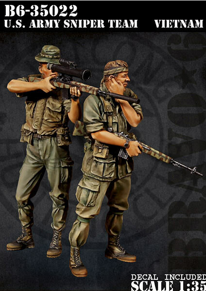 B6-35022 Bravo 6 Фигурки U.S. Army Sniper Team, Vietnam 1/35