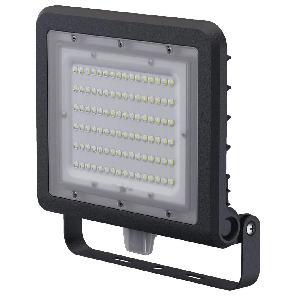 Светильник, Navigator, Navigator NFL-03-100-4K-BL-LED с датчиком 80681, сплава алюминия и, Прожектор