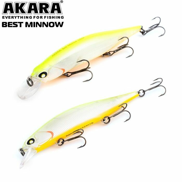 Воблер Akara Best Minnow 110SP 17гр. (3/5 oz 4,3 in) A125