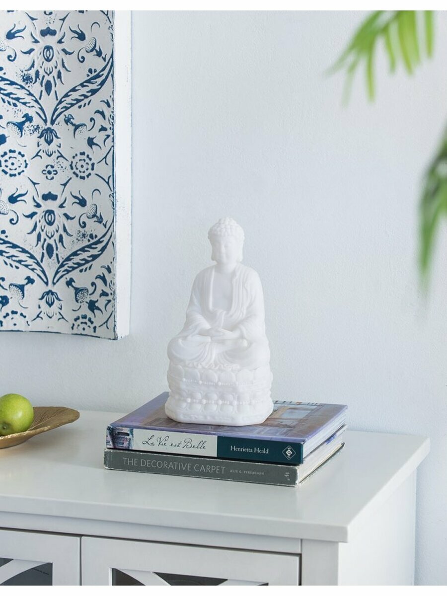 83441 Фигурка декоративная "Будда" 14х12х30см, белая, Glasar