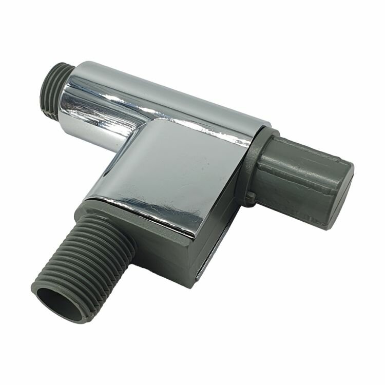 Уголок штанги душевой кабины с трубой (выпуск воды) 25 мм