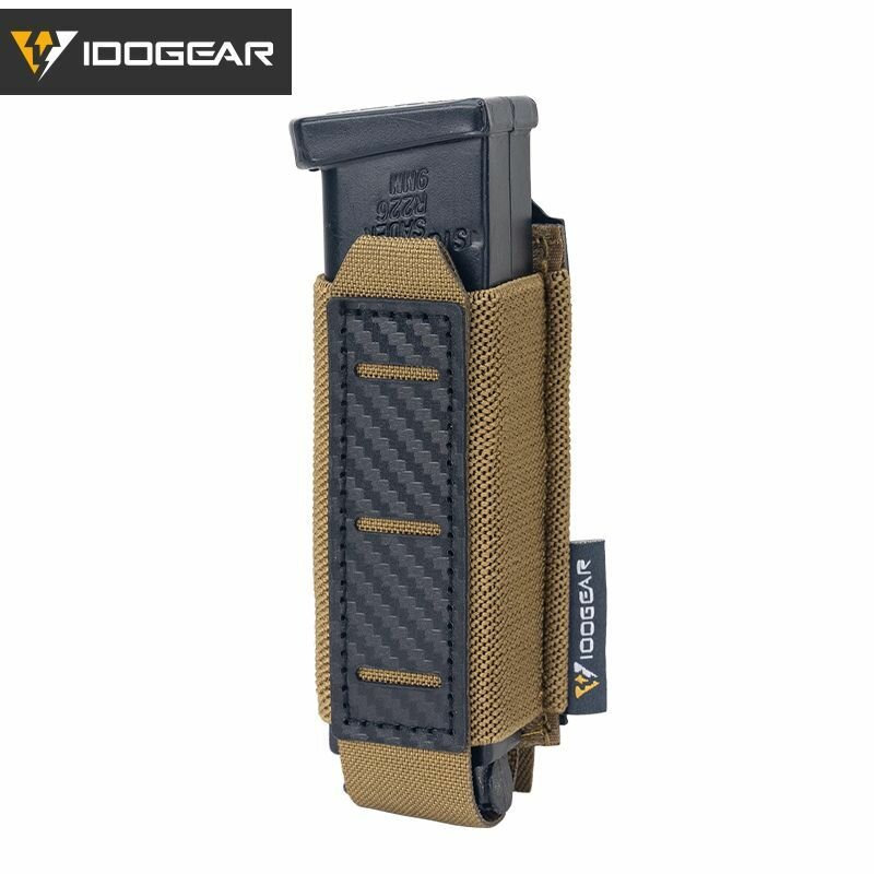 Подсумок IDOGEAR Тактический 9 mm с одним держателем для карт Камуфляжная сумка мобильного телефона из углеродного волокна 3589