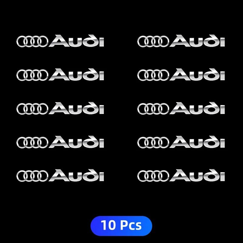 Металлическая Эмблема, автомобильные декоративные наклейки, светоотражающие наклейки на автомобильные стеклоочистители для Audi S Line RS S3 S4 S5 S6 S8 RS3 RS4 RS5 RS6 A3 A4 A5 10pcs