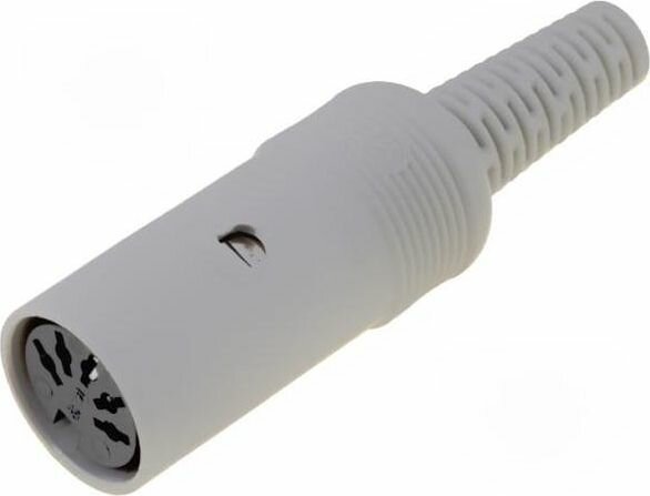 Вилка HIRSCHMANN MAK 50 S (MAK50S) DIN "мама" PIN 5 конфигурация выводов 180 град. прямой на провод 1шт