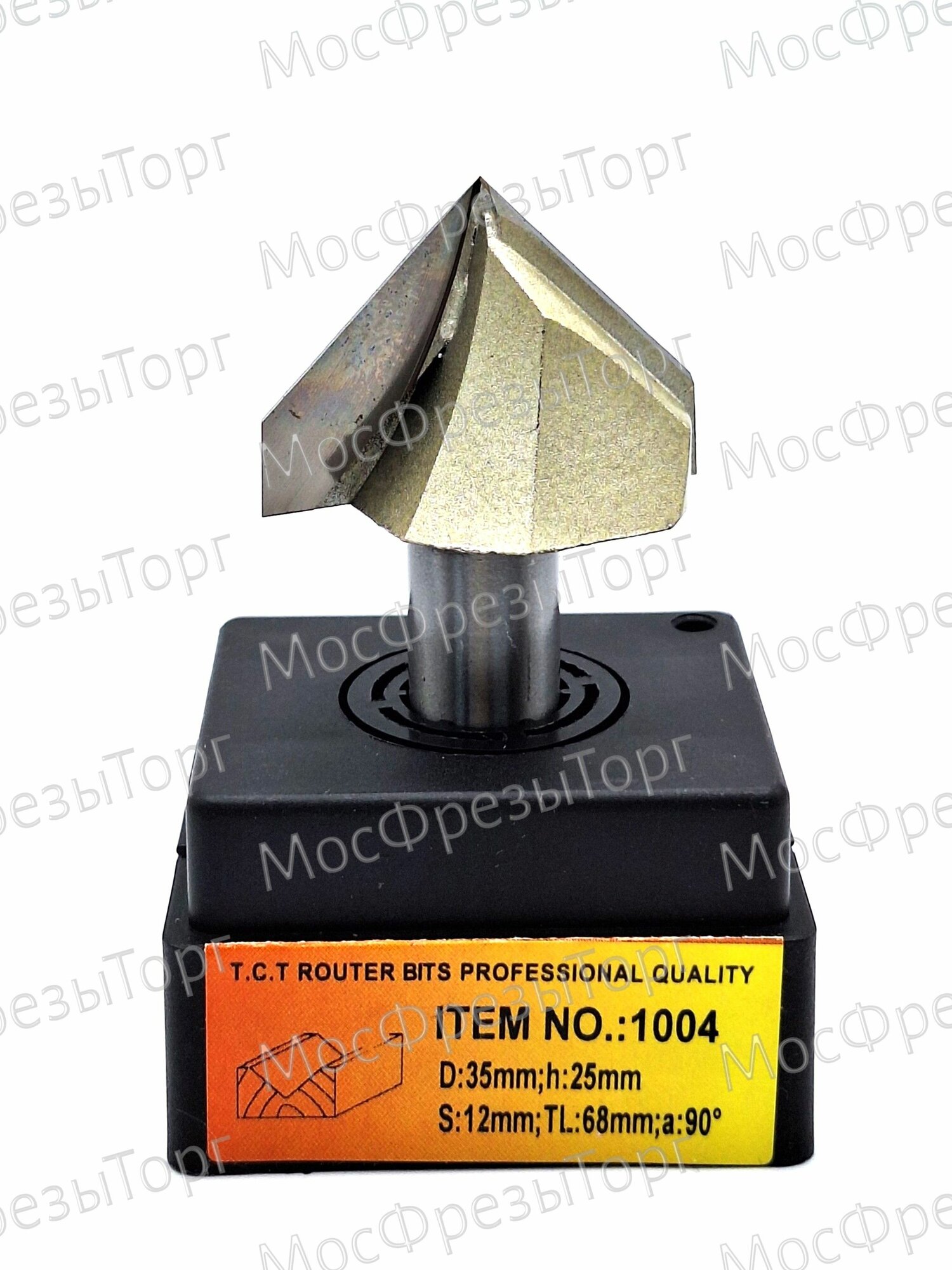 Фреза Глобус 1004 D35 h25, хвостовик 12 мм, 90 градусов