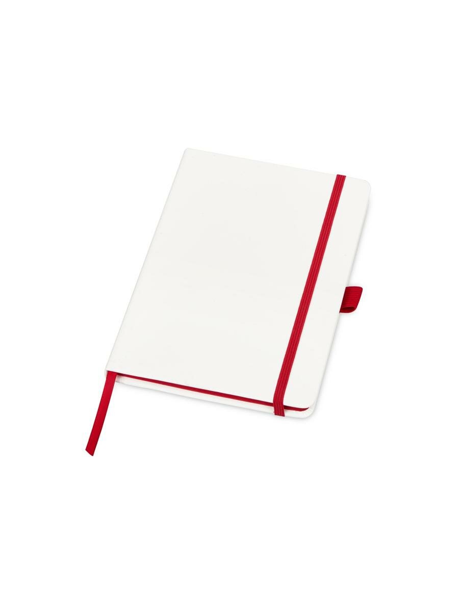 Блокнот A5 «ColorNote White» в линейку, цвет белый/красный