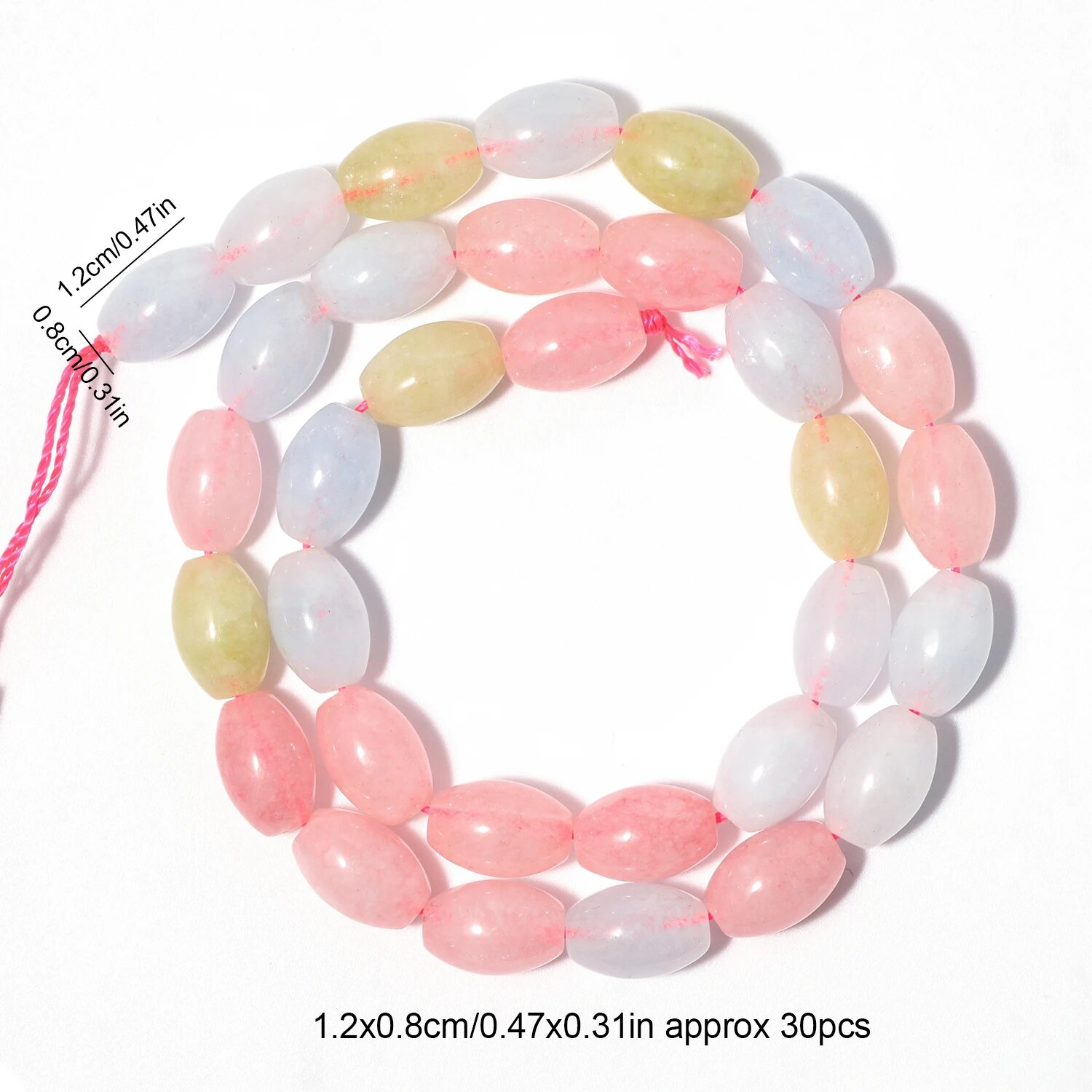 Натуральные камешки бусины турмалин морганит апатит нефрит 30 шт Розовый, Morganite