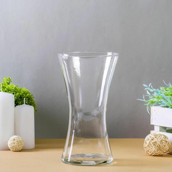 Ваза Evis "Тициано" 20х11,5 см, 0,87 л, прозрачная (2356)