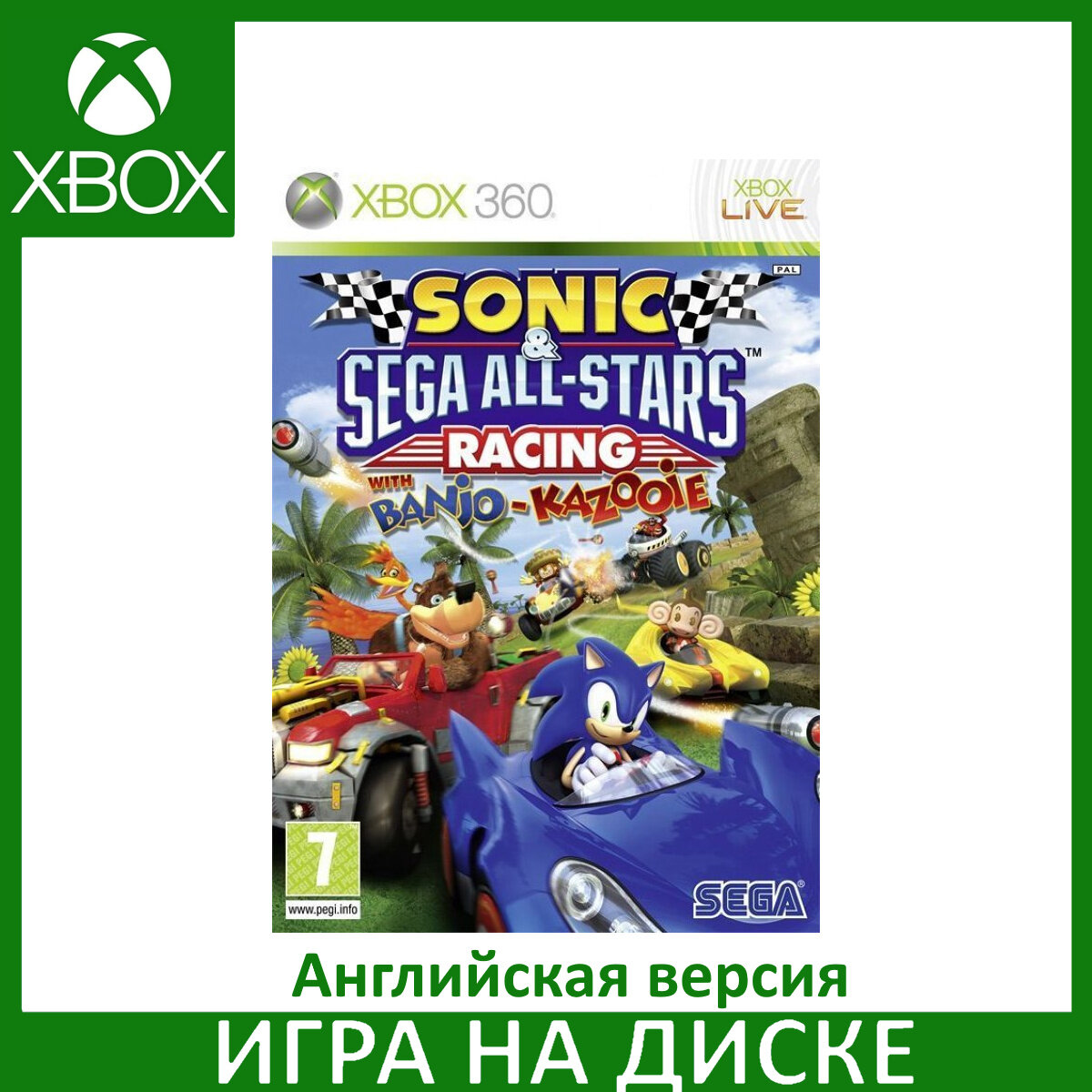 Игра Sonic and SEGA: All-Stars Racing With Banjo-Kazooie Xbox 360 Английский язык Диск